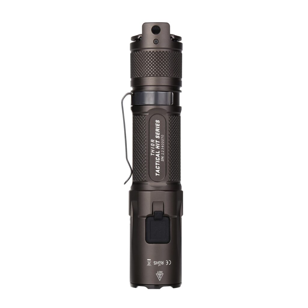 TH10R Tactical Flashlight 2000 Lumens Paddle Tail Switch Rechargeable ...