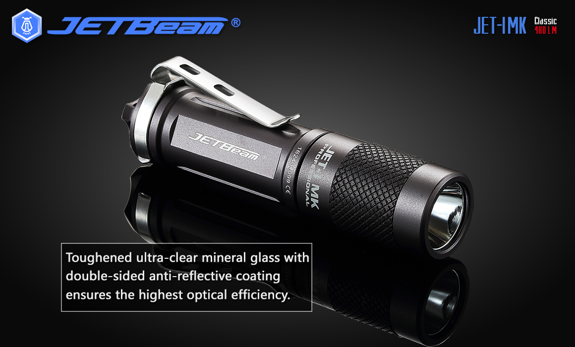 JET-1 MK Everyday Carry Flashlight 480 Lumens - Jietemingdianzi