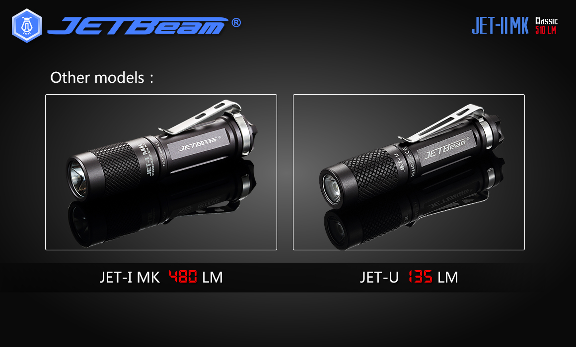 JET-II MK Everyday Carry Flashlight 510 Lumens - Jietemingdianzi