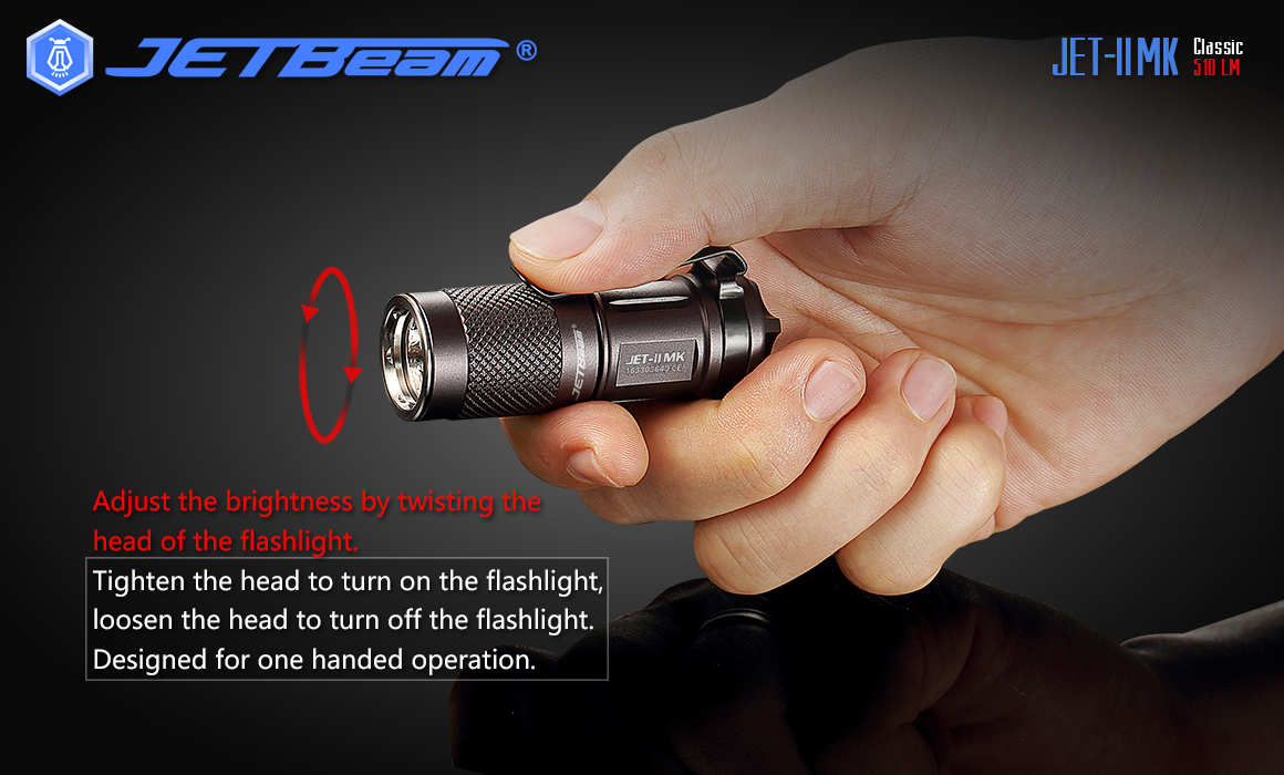 JET-II MK Everyday Carry Flashlight 510 Lumens - Jietemingdianzi