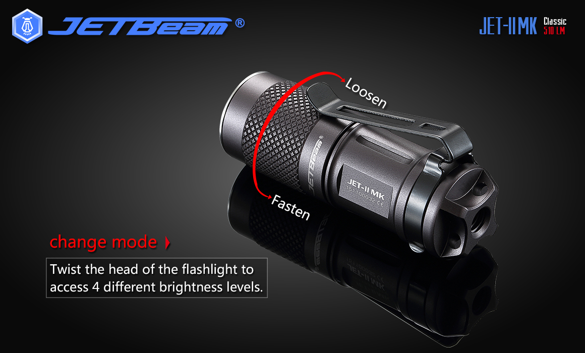 JET-II MK Everyday Carry Flashlight 510 Lumens - Jietemingdianzi